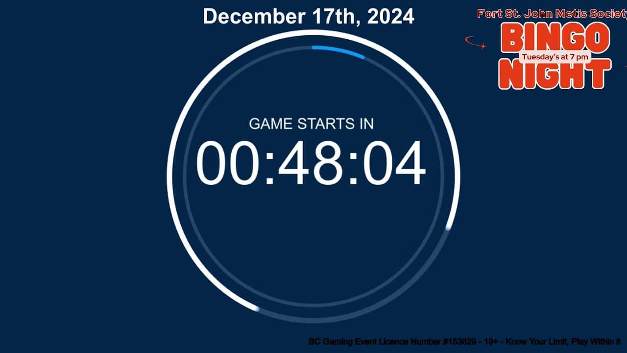 Metis Society Bingo - January 14th 2025 - Moose Media